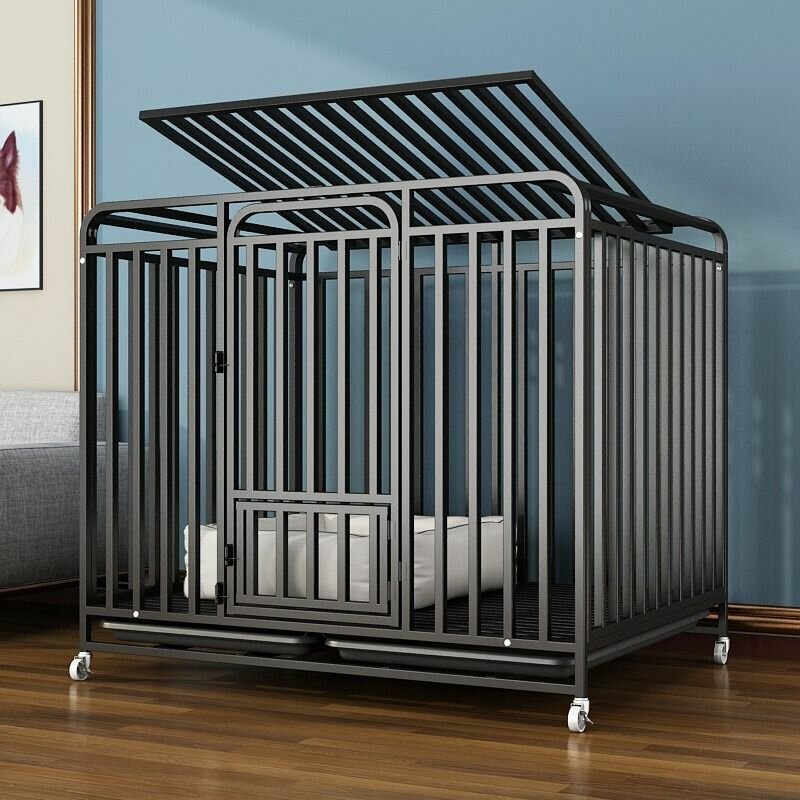 "CanineFort" Клетка для собак: на колесах и откидной крышей