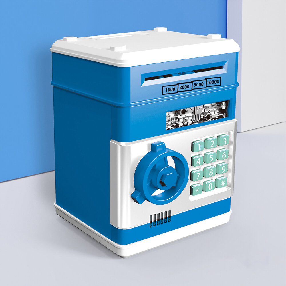 Копилка Электронный мини-банкомат, сейф для сбережений денег с паролем, монетами, автоматической прокруткой бумаги для мальчиков и девочек, детский сейф, идеальный подарок на день рождения