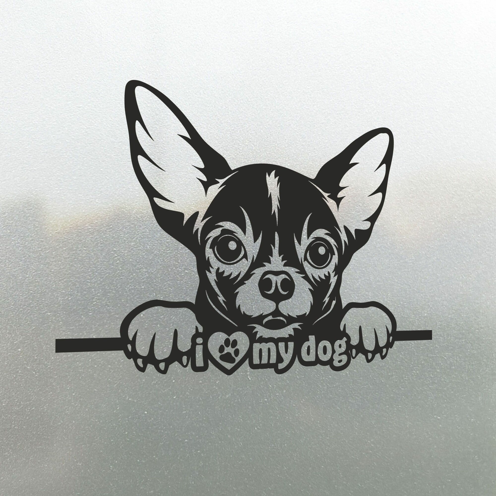 Наклейка на авто Чихуахуа 25x17