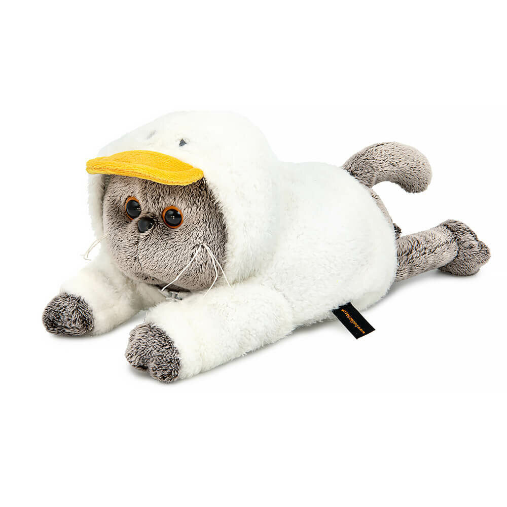 Игрушка мягкая BUDI BASA BASIK & Co "Кот Басик в худи Гусик /лежачий", размер 19 см