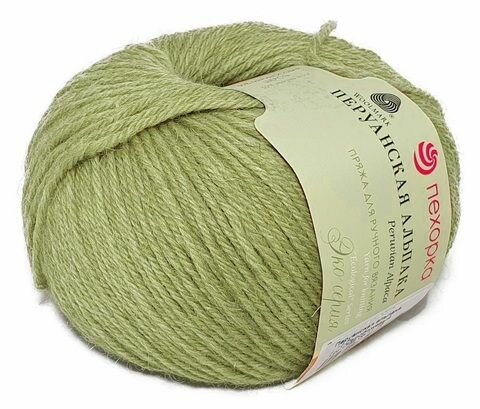 Пряжа Пехорка Перуанская альпака 342 (5 мотков по 50г/150м) светлый горох