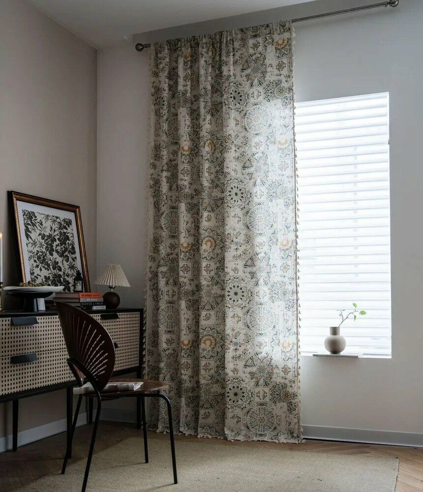 Штора 150х300 см крепление Кулиска белый