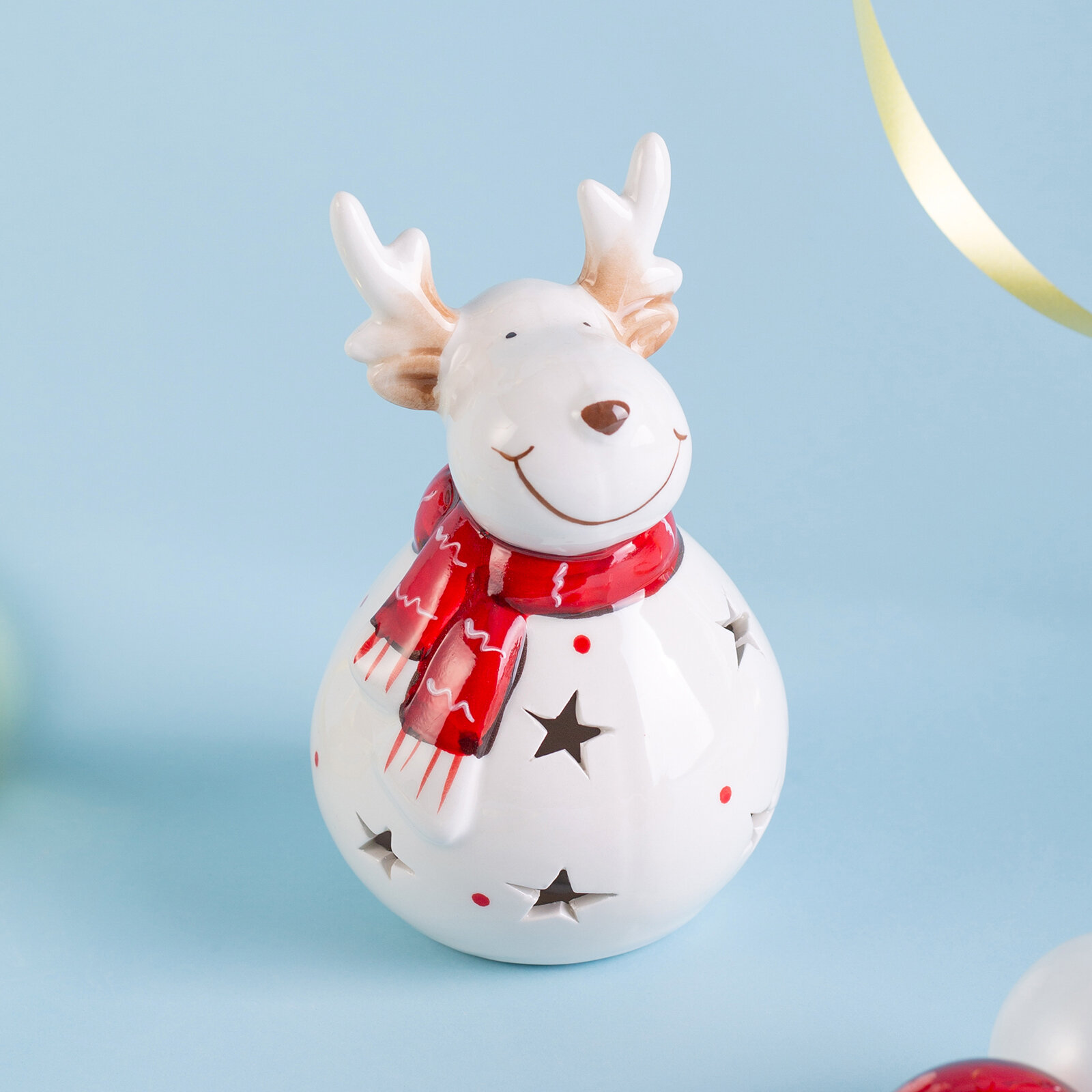 Статуэтка олень с led-подсветкой 9,2х9,2х15 см KSG-146-2237