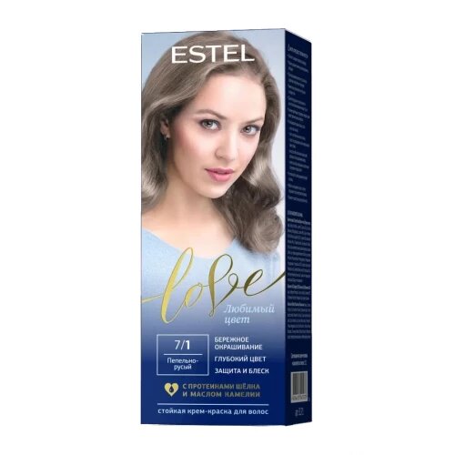 Краска для волос Estel Love (Эстель Лав) 7/1 - Пепельно-русый