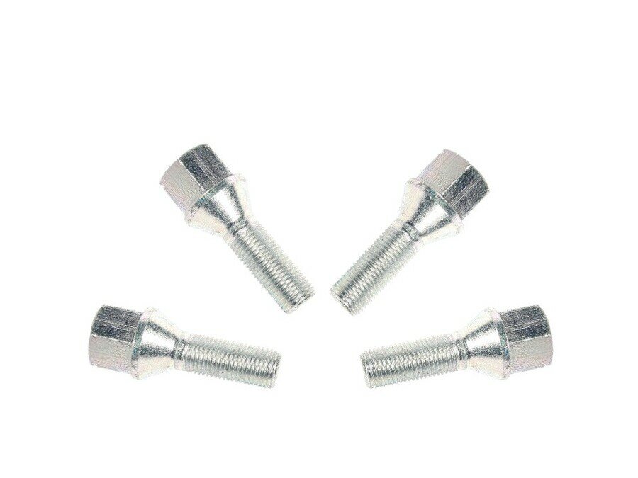 Комплект из 4ШТ: Болт колеса ВАЗ 2108, 2110-12 литой диск, под ключ 19 (М12х1.25х30.5) (артикул K-21120310104000X4)