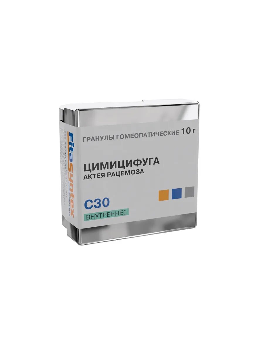 Цимицифуга С30, гранулы гомеопатические моно, 10 грамм , Фитасинтекс