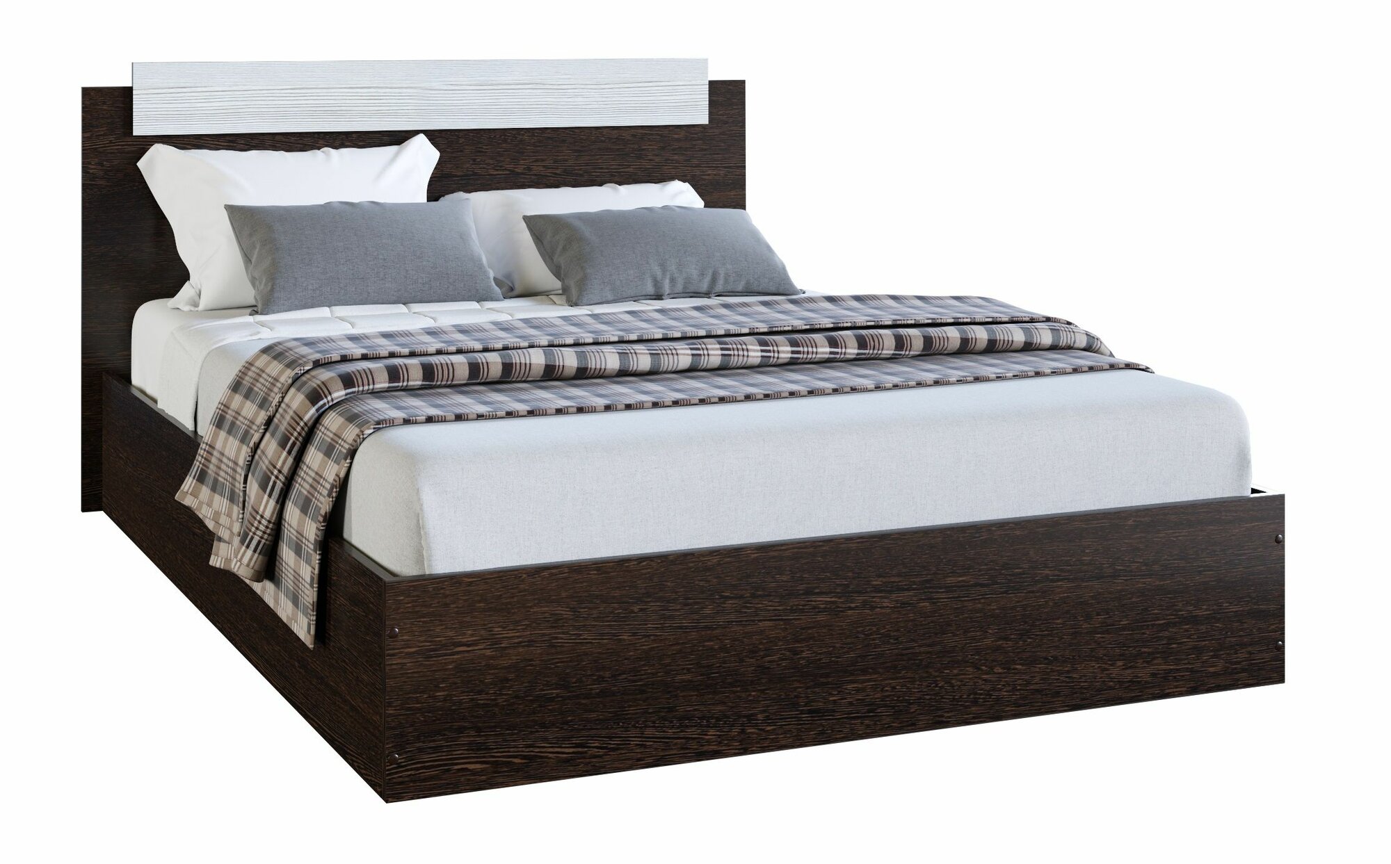 ЛДСП Кровать ЭКО 1,6 Венге-Лоредо (Эра)