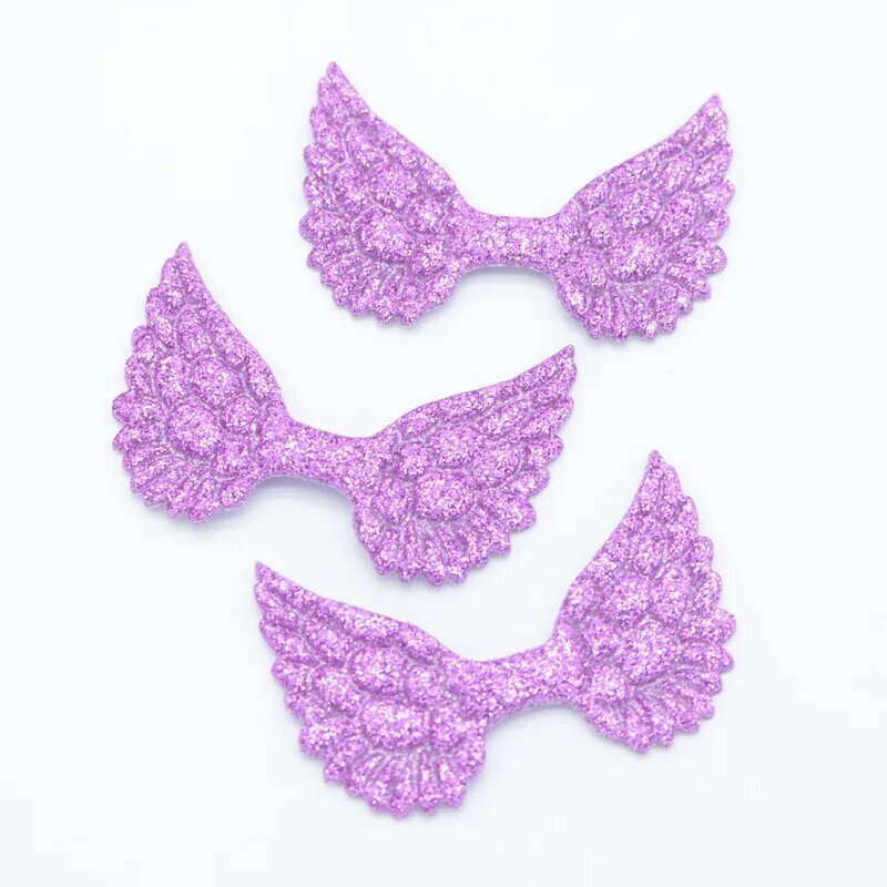 20 шт. смешанные мягкие блестящие/блестящие аппликации в форме крыльев ангела для детей DIY нашивки духов Купидона поделки детские головные уборы аксессуары