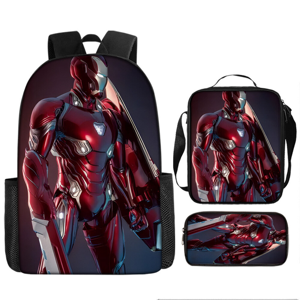 Школьный рюкзак Marvel Iron Man, детский рюкзак для учеников начальной школы, 1-4 классов детского сада, для мальчиков 3-12 лет, сверхлегкий рюкзак