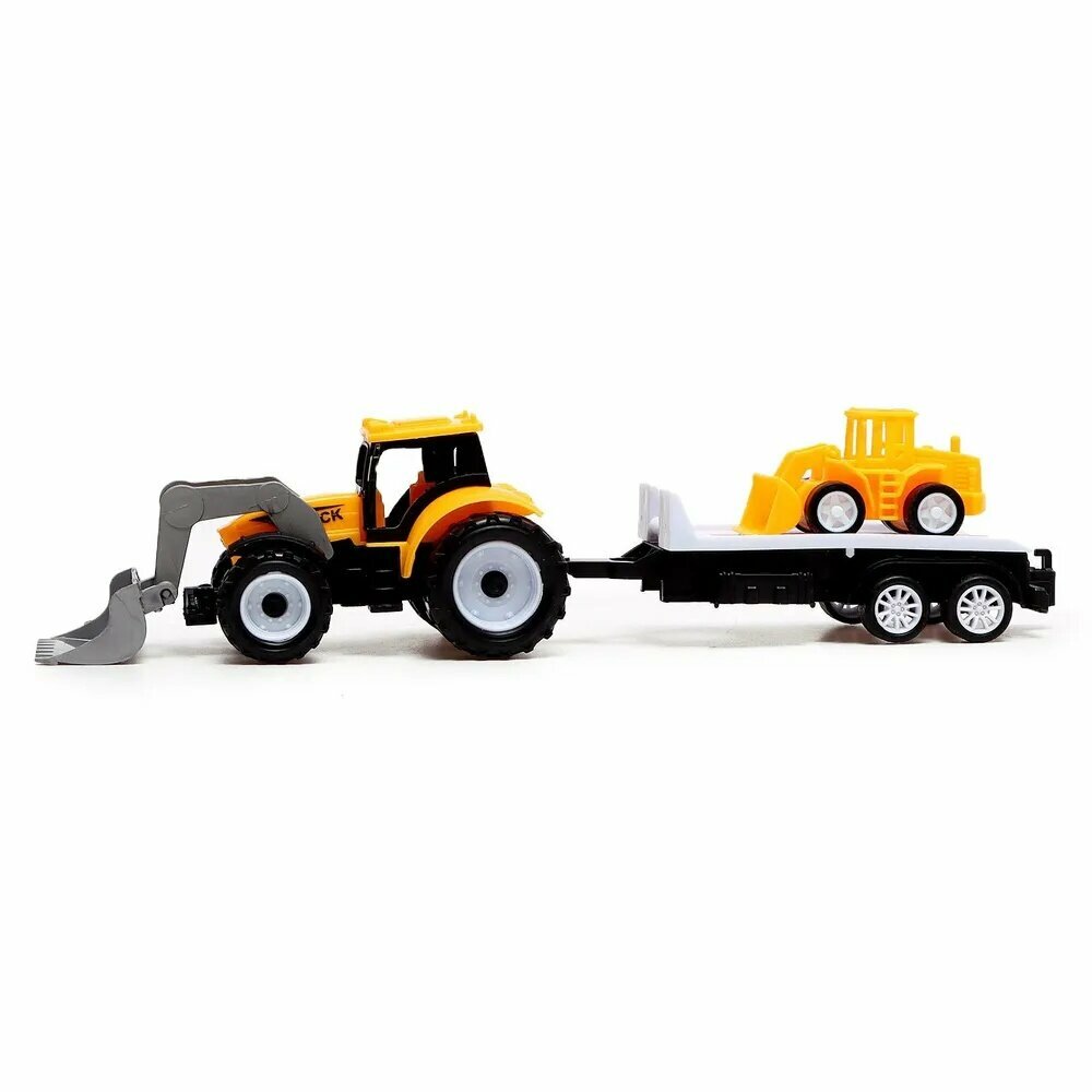 Трактор инерционный Автоград "Фермер", с прицепом и трактором, для мальчиков