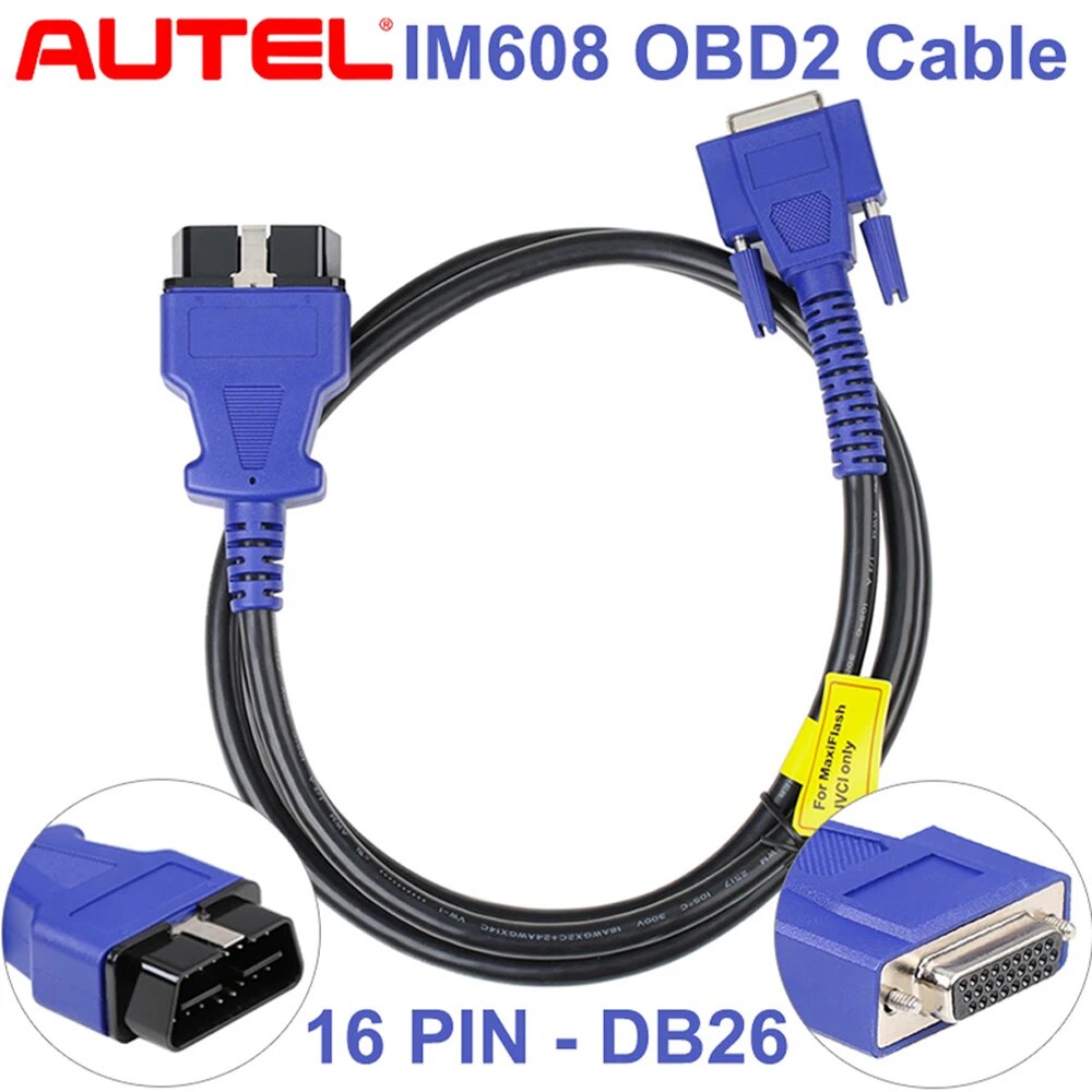 Autel IM608 OBD-кабель 16-контактный основной тестовый кабель DB26 гнездовой разъем для Autel IM608/IM608 PRO/IM608 PRO II, оригинальный аксессуар