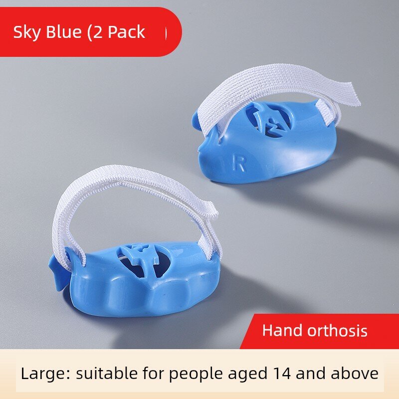 Корректор позиции руки для упражнений пальцев на пианино, небесно-голубой, большой размер, 1 пара для взрослых