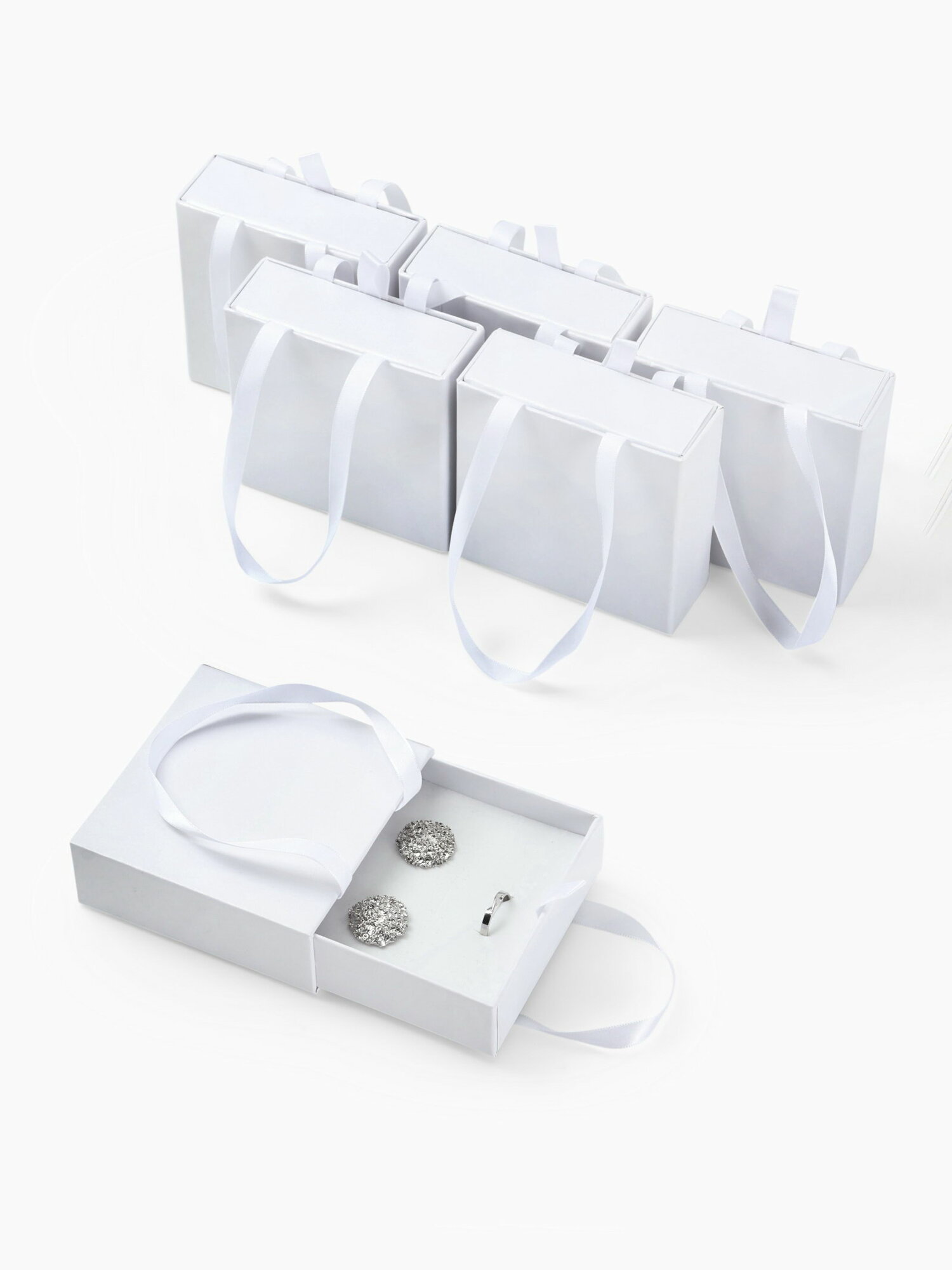 Набор подарочных коробочек под набор 6 шт. "Премиум", 10x10 см, белый