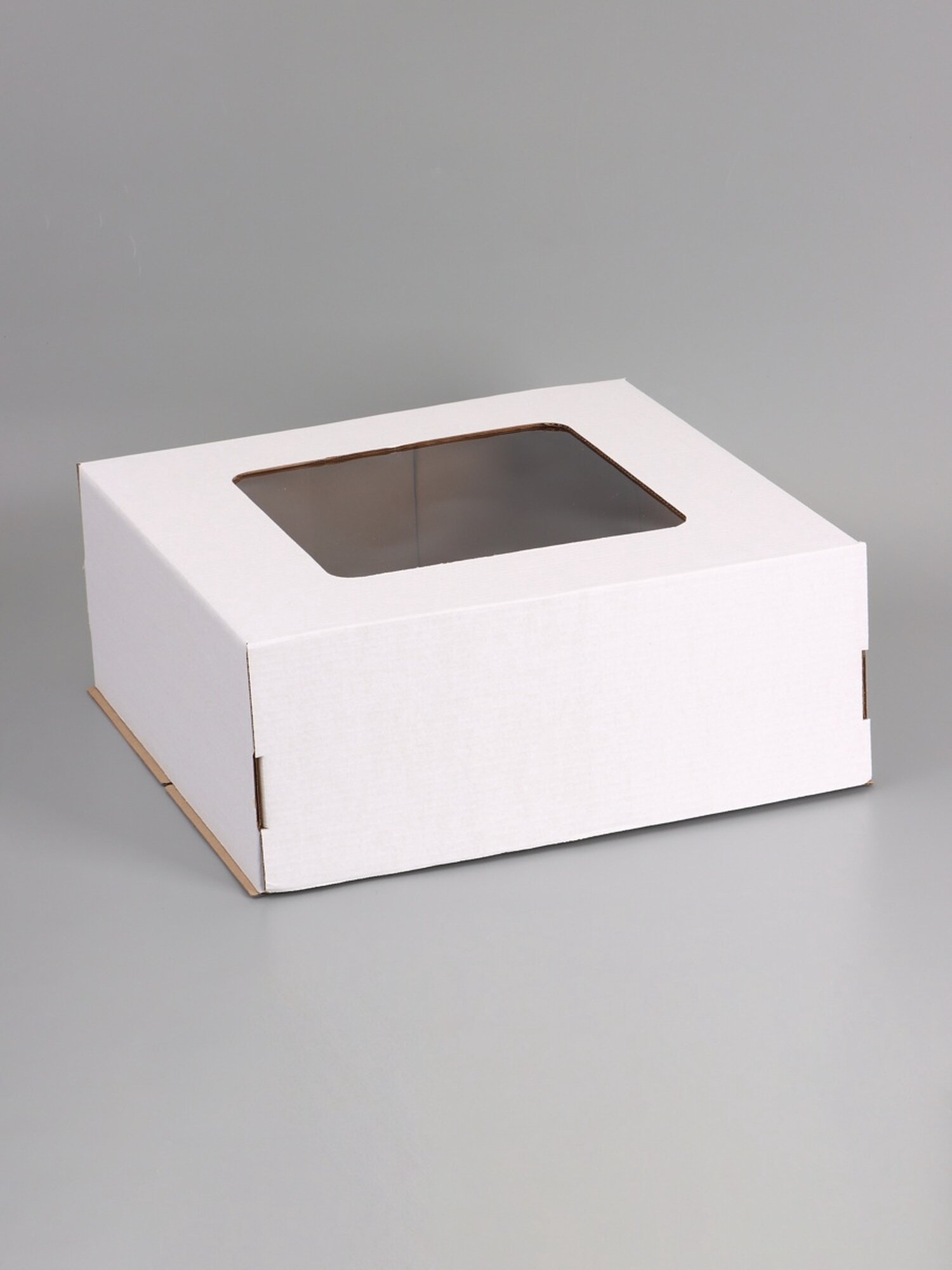 Коробка для торта, с окном, белая, 50 х 50 х 20 см 10959919