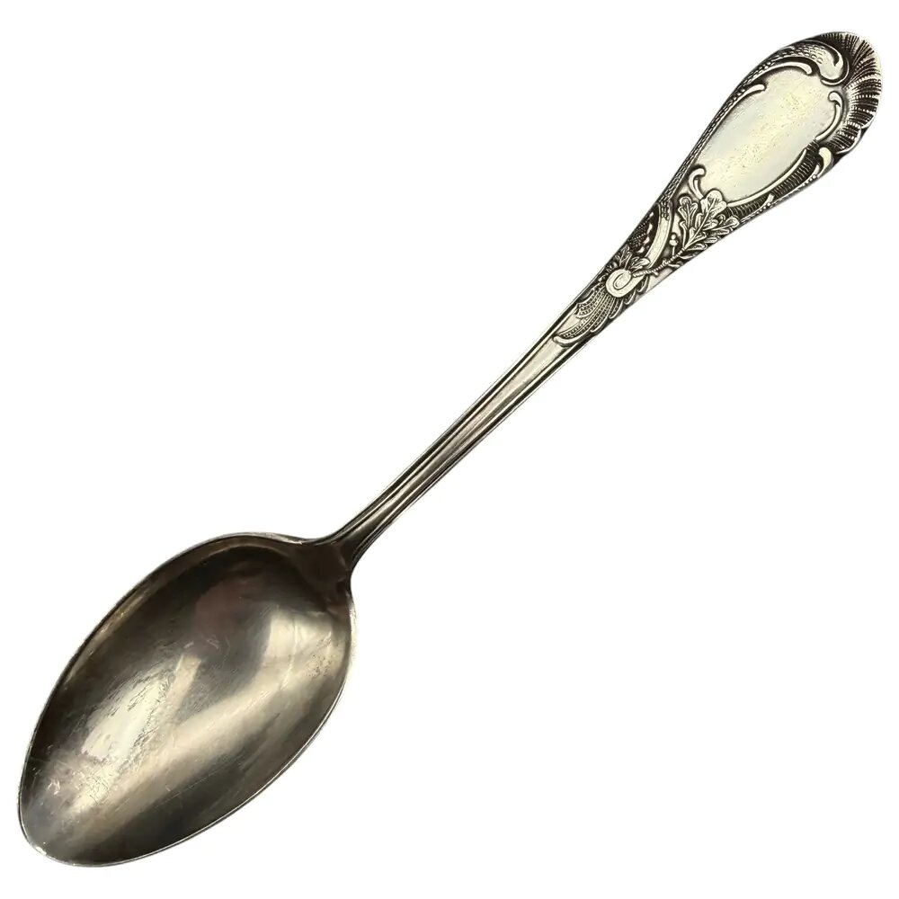 Ложка столовая "Дубок" (набор 6 штук), 21 см, мельхиор, 2 сорт, 1960-1970 гг, Киев, СССР