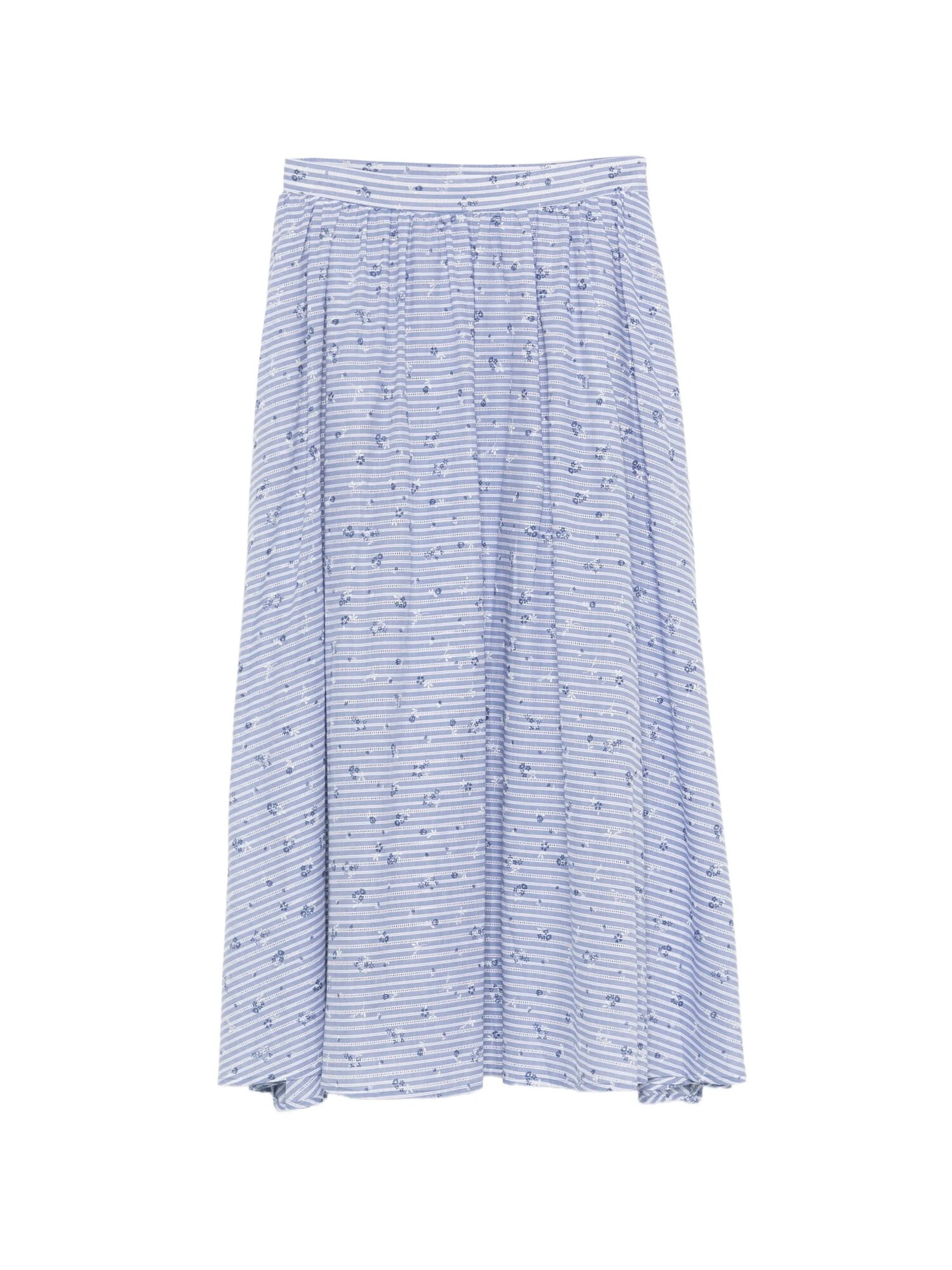 Юбка Striped floral midi skirt