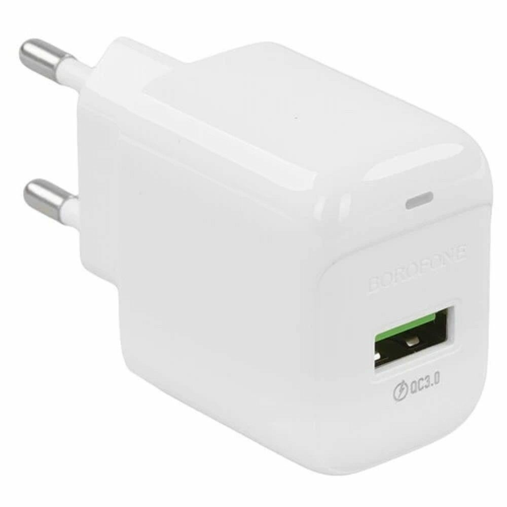 Аксессуар BOROFONE BAS42A Сетевое ЗУ QC 3.0 1 USB Выход: 18W White