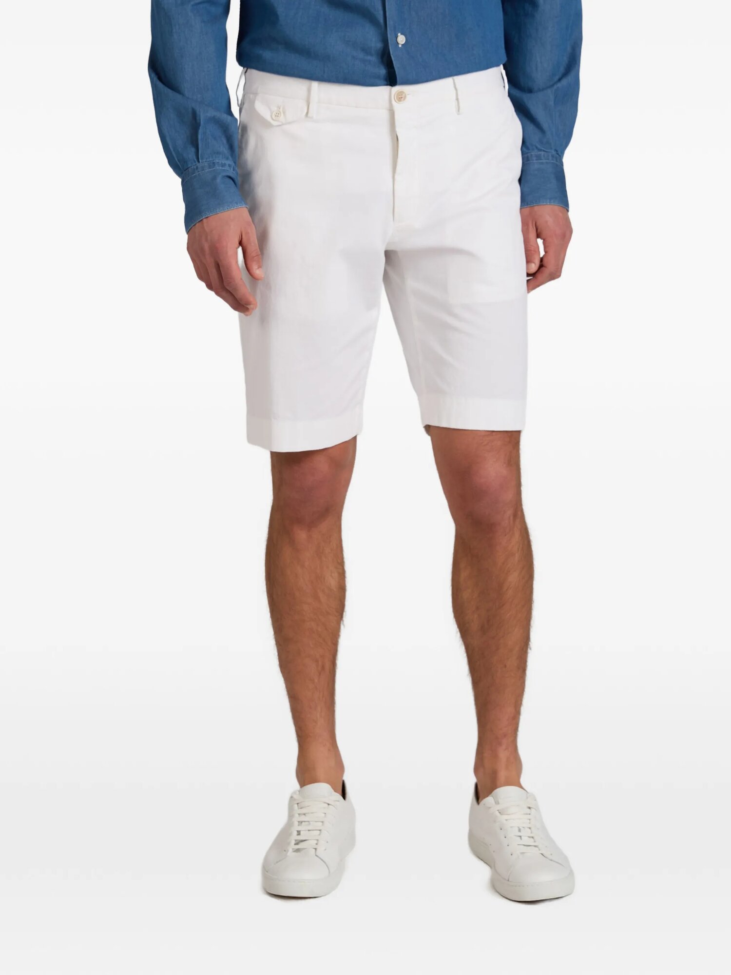 Шорты Slowear Flap-detail shorts, размер 48, белый — фото 1