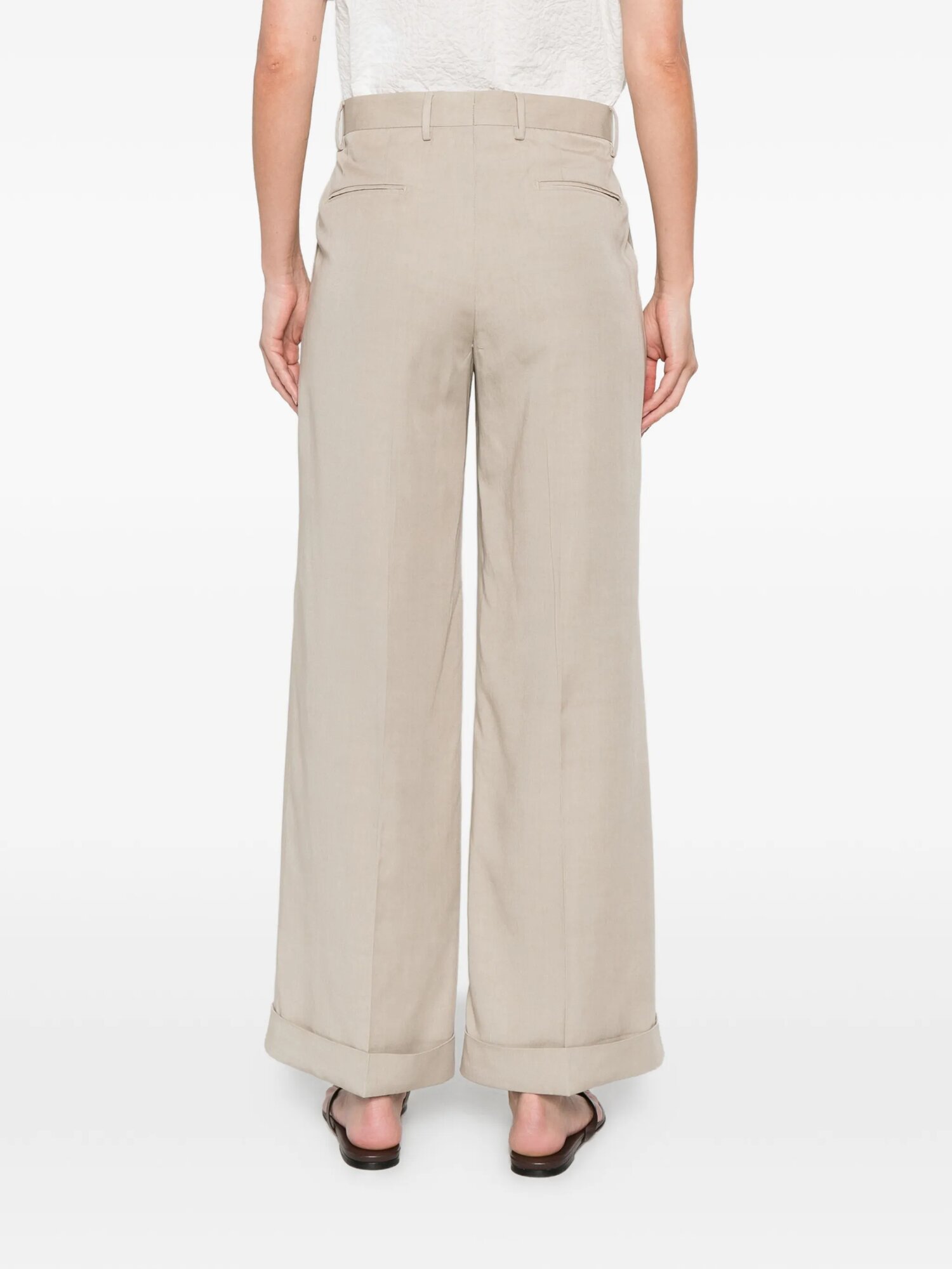 Брюки палаццо L.B.M. 1911 Cuffed palazzo pants, размер 40, разноцветный — фото 1