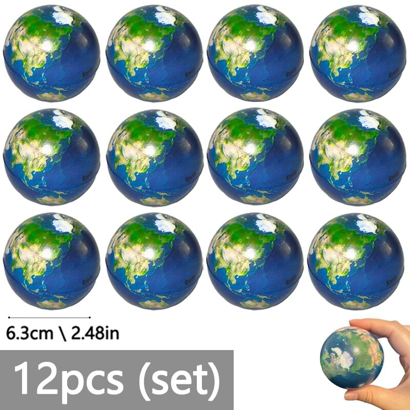 Антистресс-мяч Земной шар, 12 шт, BZS00686C12pcs