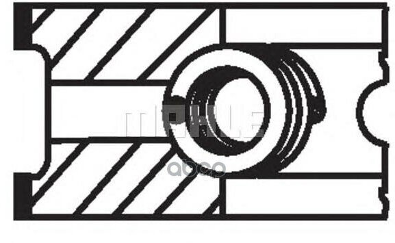 Кольца ДВС поршневые (к-т на 1 поршень) Mahle/Knecht арт. 08176N0