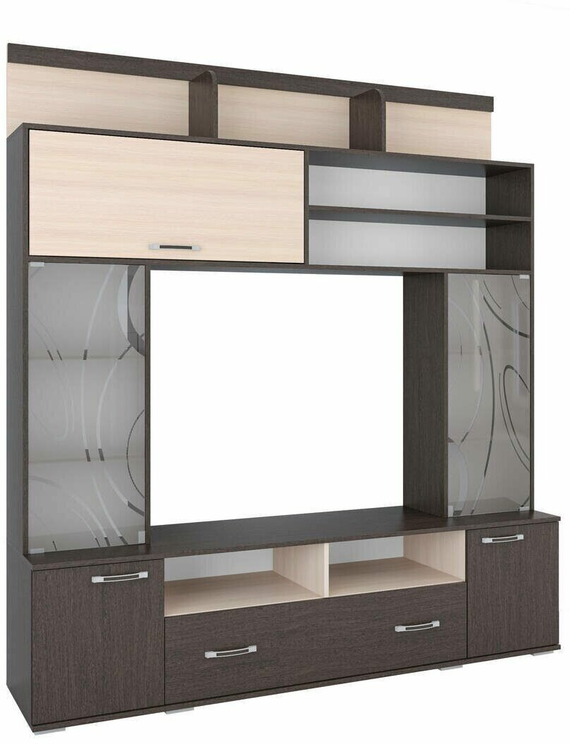 Центральная секция ОГЦС-2 «Оскар-18» ЛДСП (Венге/Дуб молочный) 190х43х210