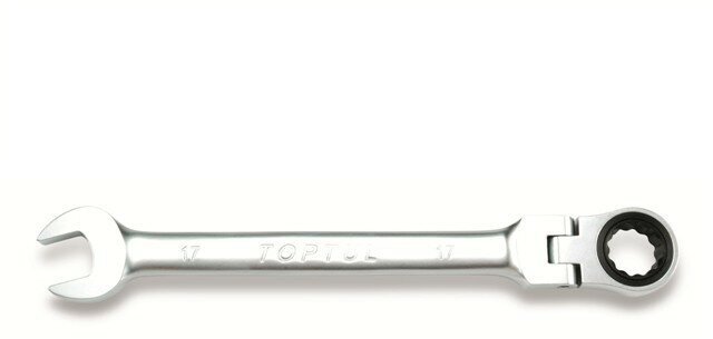 Ключ комбинированный 11мм с поворотной трещоткой TOPTUL (AOAD1111)
