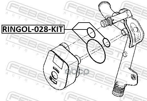 Кольцо Уплотнительное Масляного Радиатора Комплект Renault Duster 2011- Febest арт. ringol-028-kit
