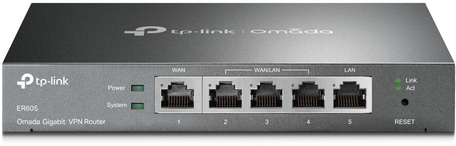 Маршрутизатор TP-Link TL-R605, черный, VPN, 4port Gigabit Ethernet