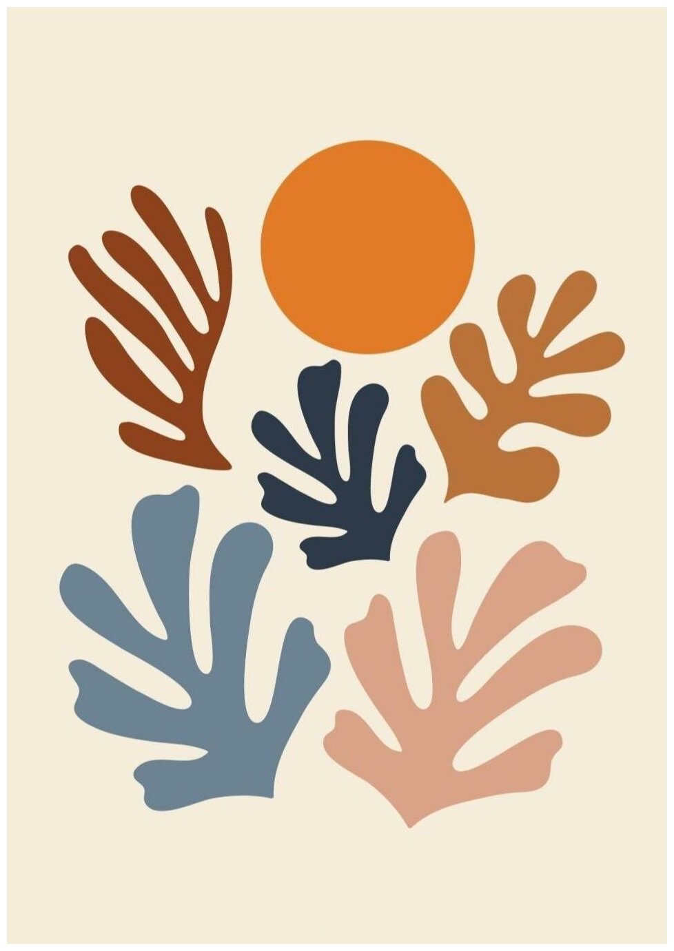 Постер / Плакат / Картина Анри Матисс - Разноцветные формы 60х90 см в подарочном тубусе