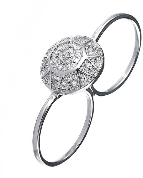 Кольцо, серебро, 925 проба, фианит