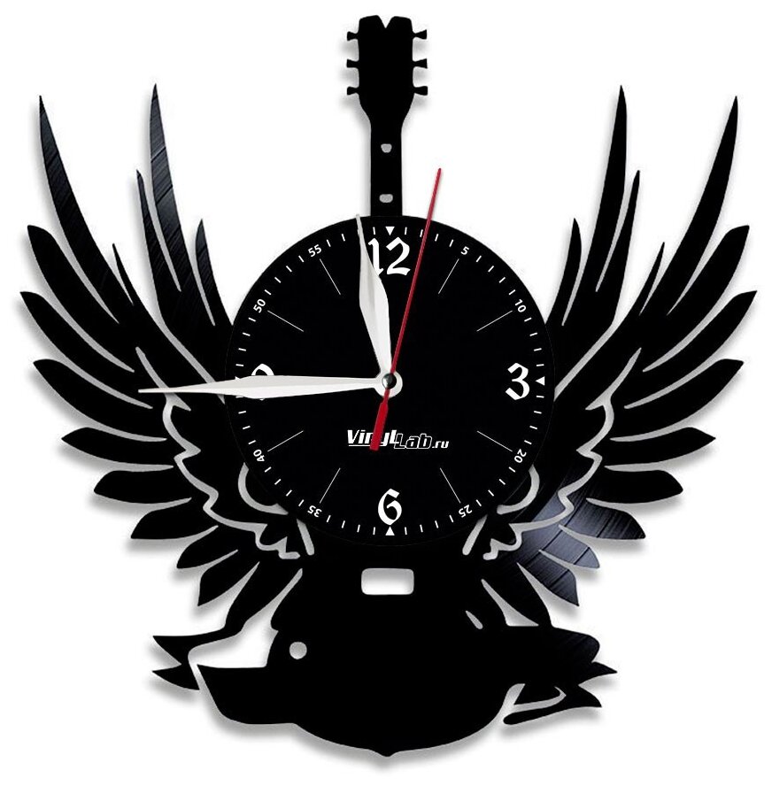 Часы из виниловой пластинки (c) VinylLab Гитара