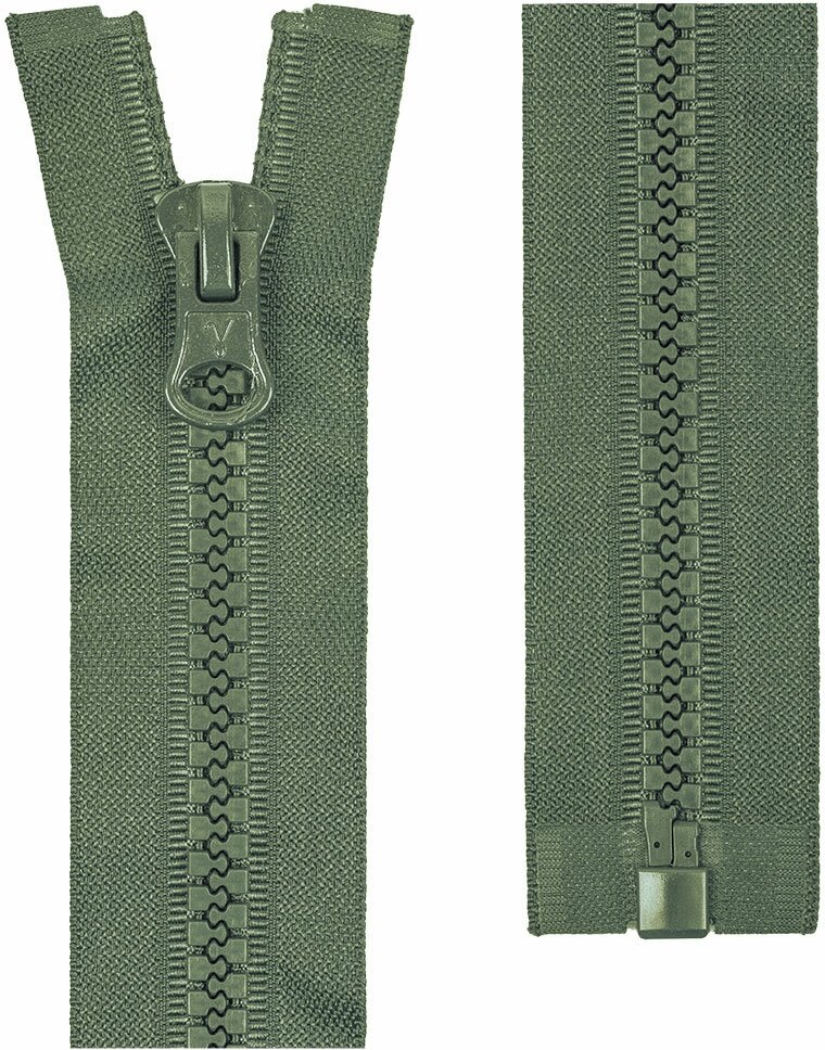 Молния Gamma Трактор 100 см, тип 10, 10 шт, разъемная, однозамковая, № 328 свинцовый (Т-10)