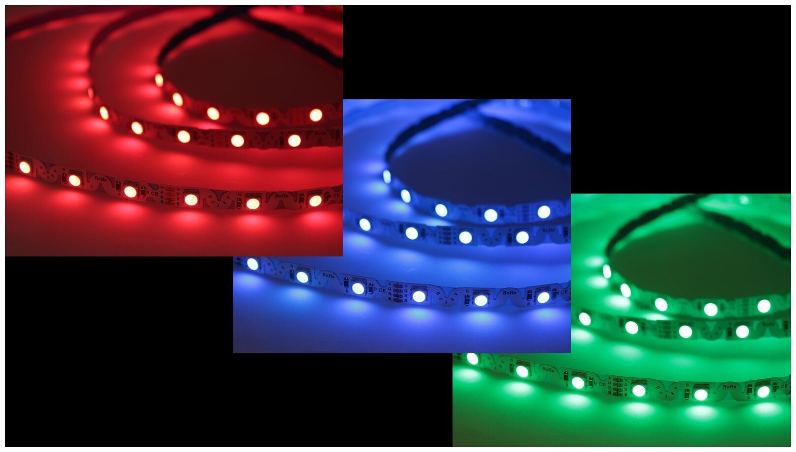 Светодиодная лента S-образная 5050, 48led/m, RGB, 12V, IP20, BA9