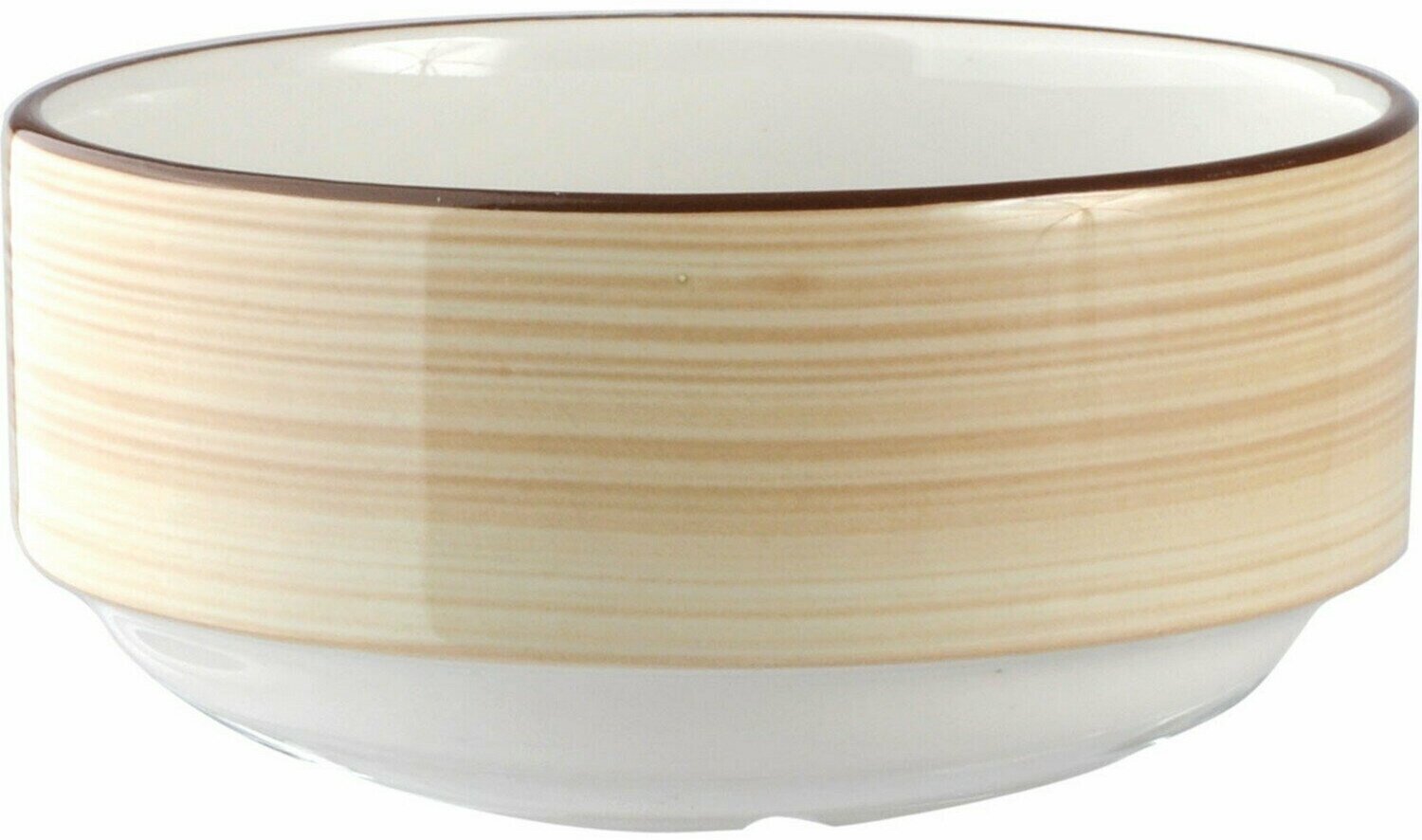 Чашка бульонная Steelite Чино 285мл, 110х110х60мм, фарфор, белый-бежевый