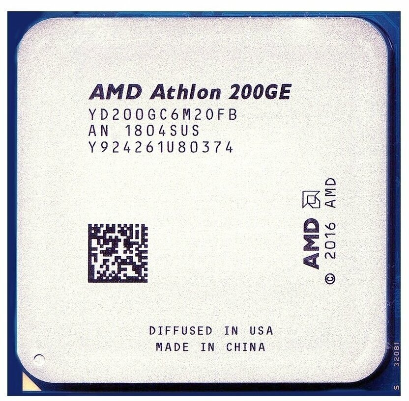 AM4 Athlon 200GE (X2 3.2GHz/5Mb/Vega 3/35W) OEM