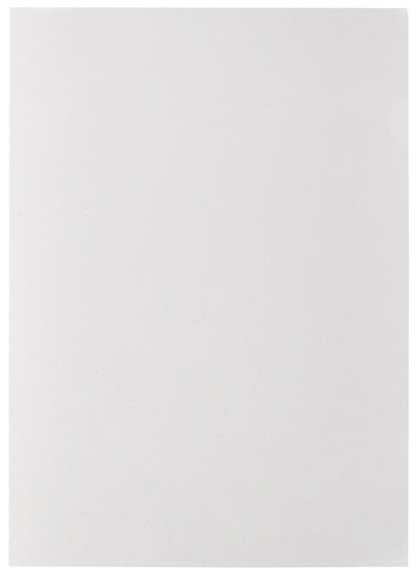 Папка-уголок Attache Economy A4 пластиковая 120 мкм прозрачная (20 штук в уп) 741656