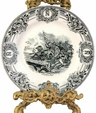 Декоративная тарелка Наполеон, Банапарт в Арколе, 17 ноября 1796 г. Boch Freres La Louviere. Франция