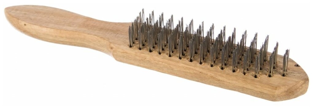 Металлическая 6-рядная щетка SPARTA с деревянной ручкой// 748265
