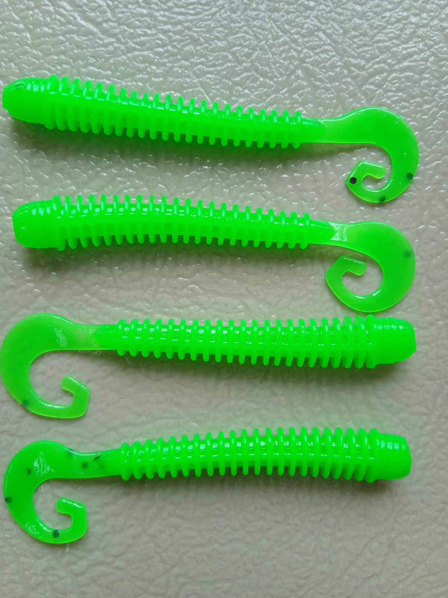 Мягкая силиконовая приманка Перчик (Perchik) 80мм,8шт, Зеленый (Clear Green).