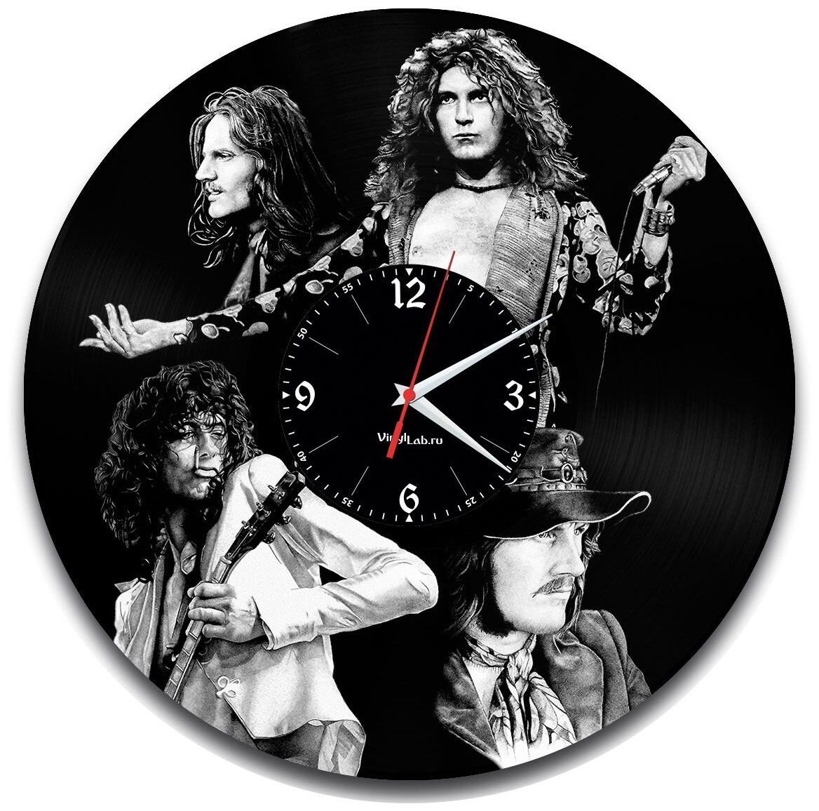 Часы из виниловой пластинки (c) VinylLab Led Zeppelin