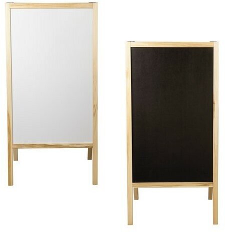 Доска-штендер Staff, двусторонняя, для мела и магнитно-маркерная, 54х109 см, черная/белая