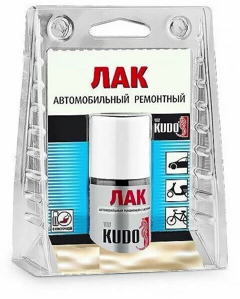 Лак бесцветный с кисточкой 15 мл / KUDO