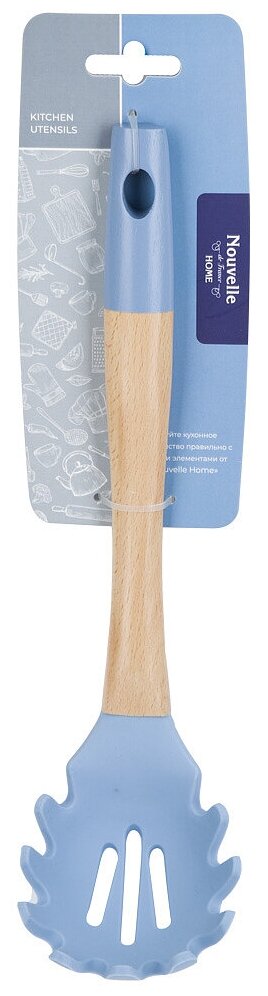 Ложка поварская, кулинарная для спагетти "Emborio Silicone", 30 см, Nouvelle