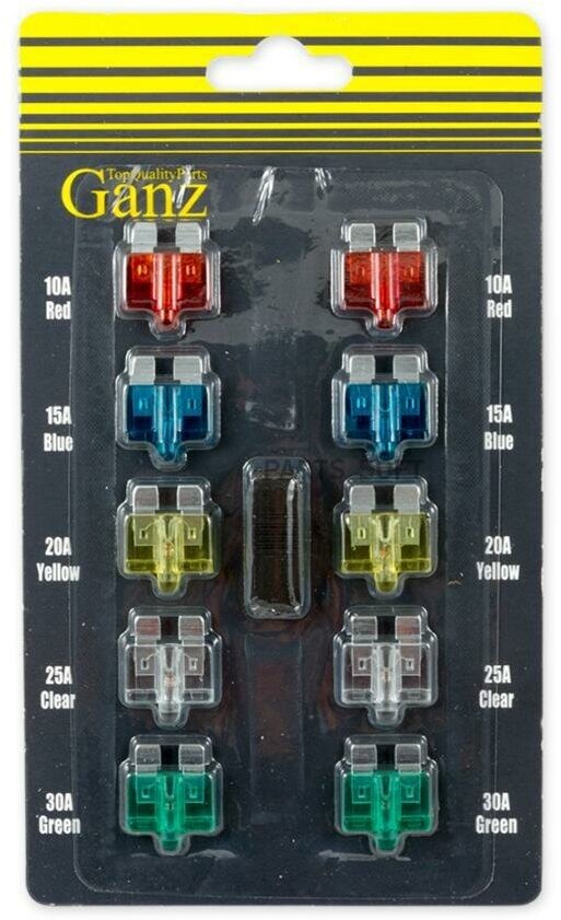 GANZ GRP15003 Предохранители флажковые с индикатором обрыва 10шт GANZ