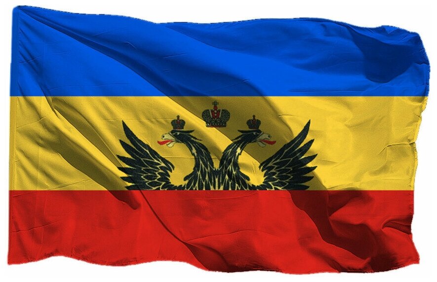 Флаг Новочеркасска на сетке, 100х150 см - для уличного флагштока