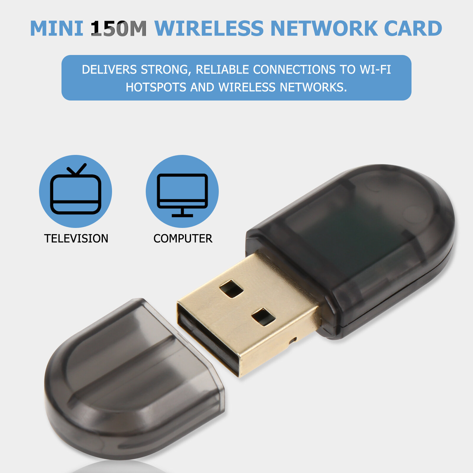 1шт Мини USB Wi-Fi Адаптер Сетевая Карта Компьютера Беспроводной Приемник Из Высококачественных Материалов 1 9X4 2CM