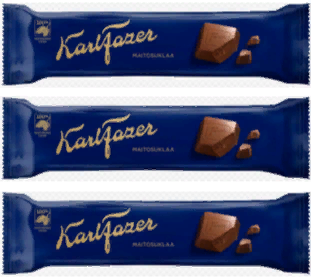 Шоколадные батончики Karl Fazer молочный шоколад, комплект 3уп по 39г (Финляндия)