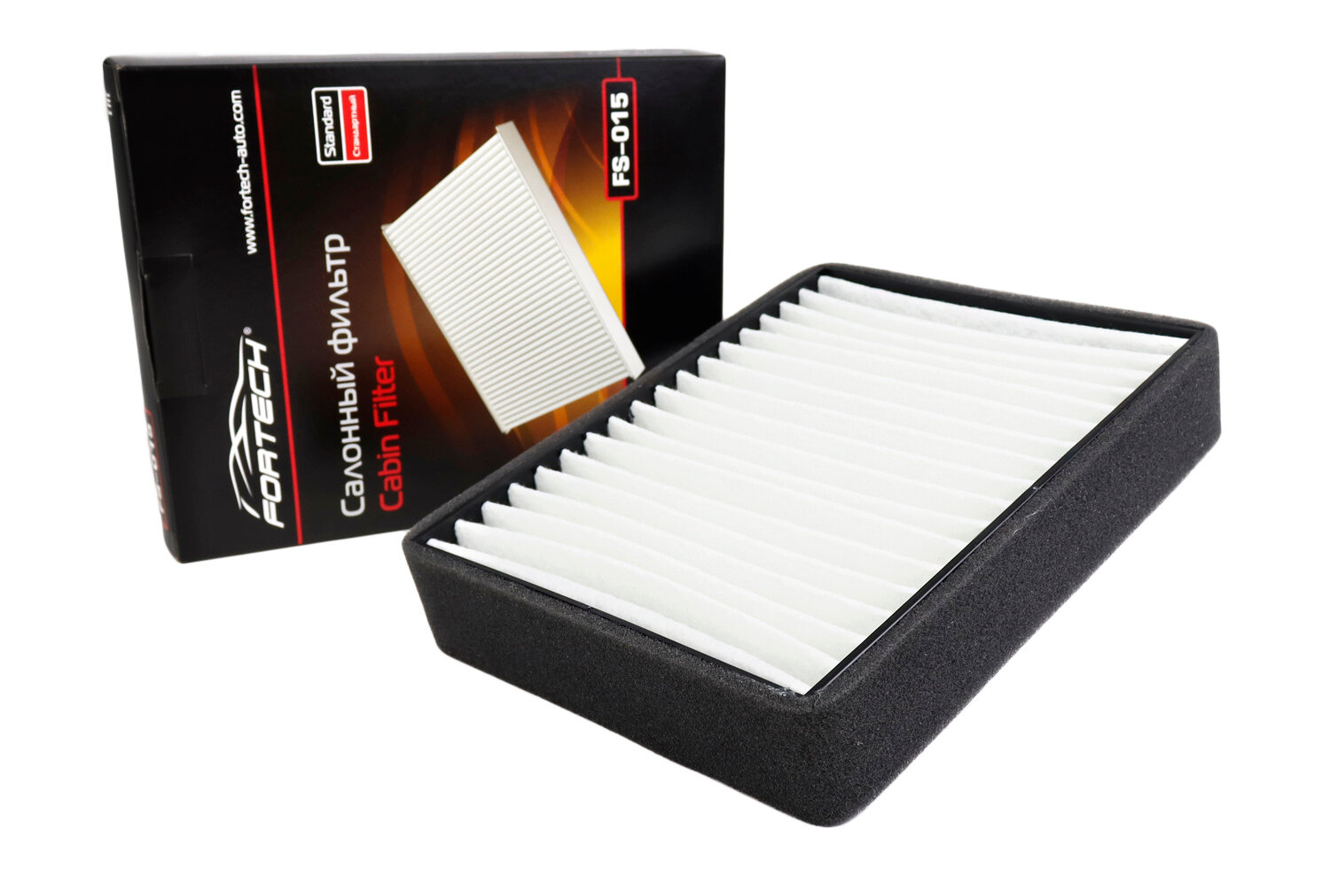 Фильтр салонный FORTECH на ВАЗ 2108-21099, 2113-2115 с адаптером, ВАЗ 2110-2112 после 2003 г. в, Лада Приора