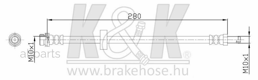 K&K FT2314 Шланг тормозной FORD Mondeo III Wagon (BWY) 1.8 SCi 06.03-